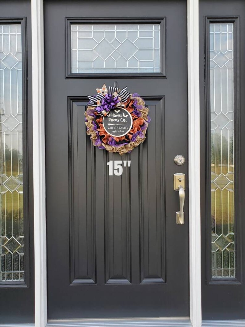 Hocus Pocus Halloween Wreath Bat Decor Witch Signs - Etsy