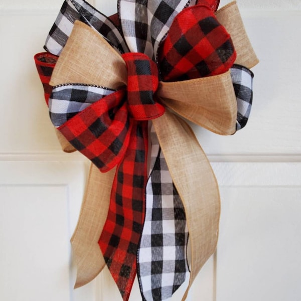 Buffalo Plaid Christmas Wreath Etsy