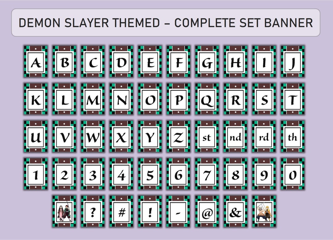 Japanese Anime Theme Printable Alphabet Banner / DIY Complete Alphabet ...