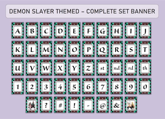 Japanese Anime Theme Printable Alphabet Banner / DIY Complete - Etsy