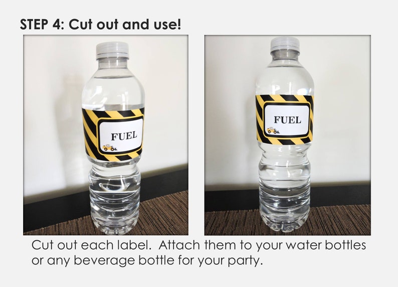 Construction Themed Printable Party Water Bottle Labels / Builder ...