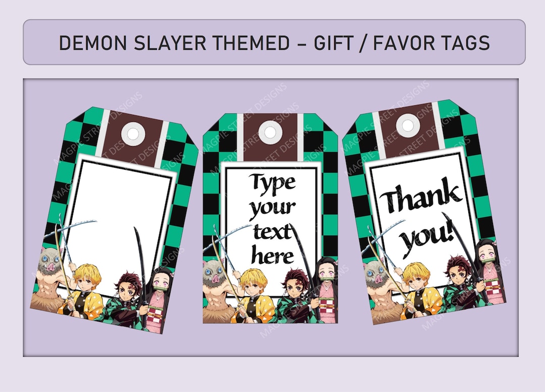 Japanese Anime Party Favor Tags / Japanese Manga Printable Gift Tags ...