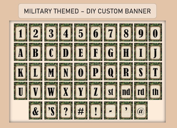Military Soldier Army Party Banner / Printable DIY Complete | Etsy