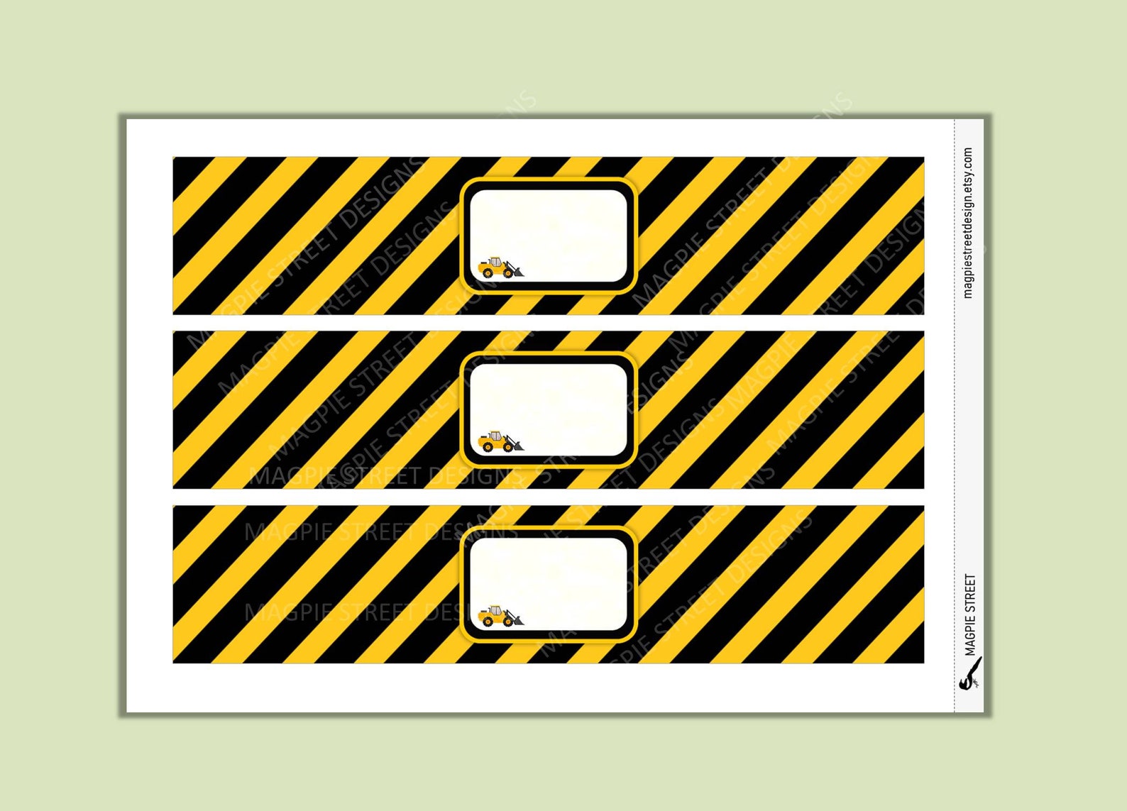 Construction Themed Printable Party Water Bottle Labels / Builder ...