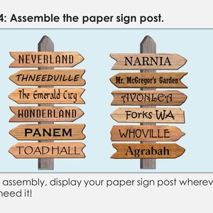 Printable Wooden Arrow Signs / Classroom Library Home Office Decor ...