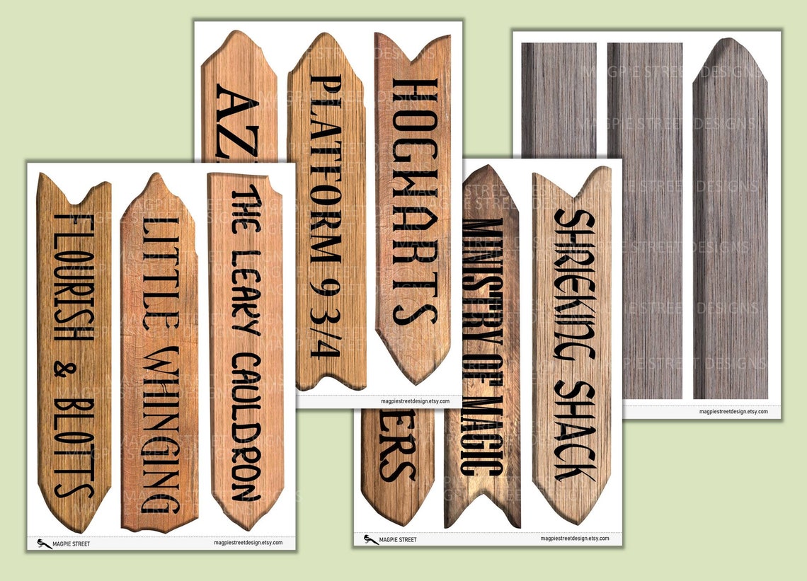 Printable Wooden Arrow Signs / Classroom Library Decor / PDF Digital ...