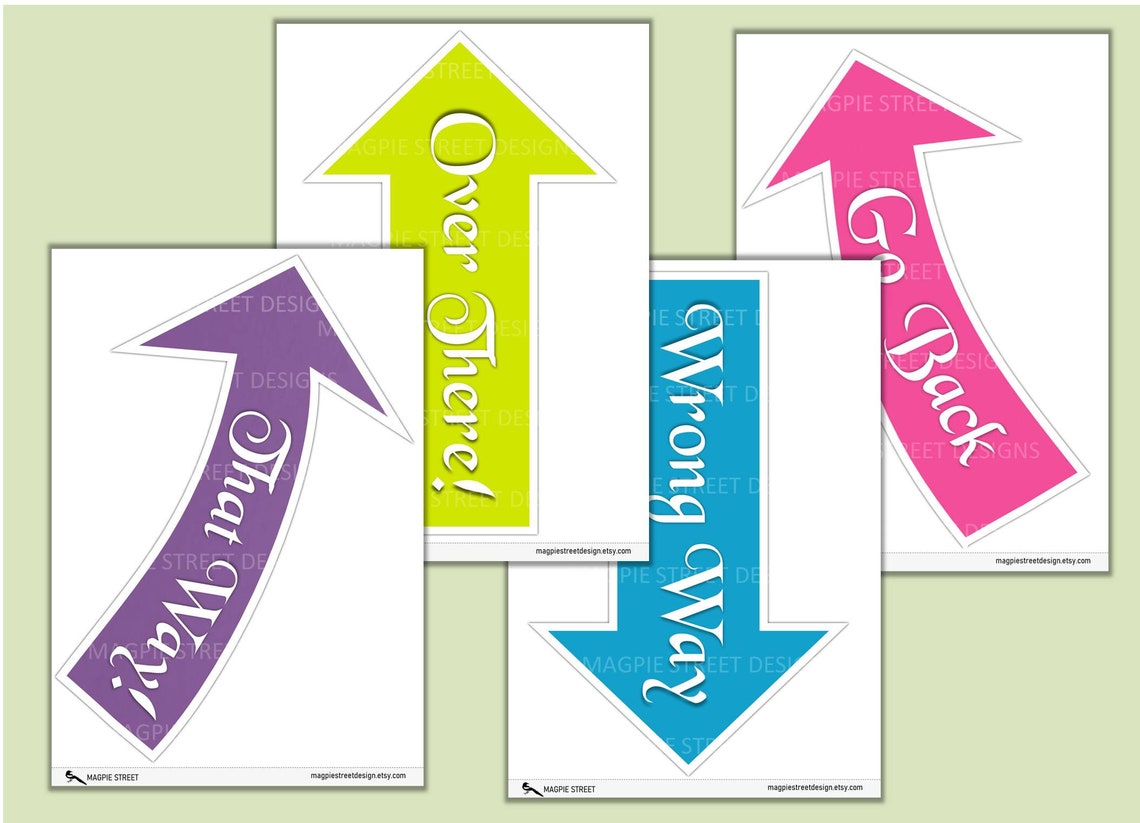 Alice in Wonderland / Large Arrow Signs / Mad Hatter / Birthday ...