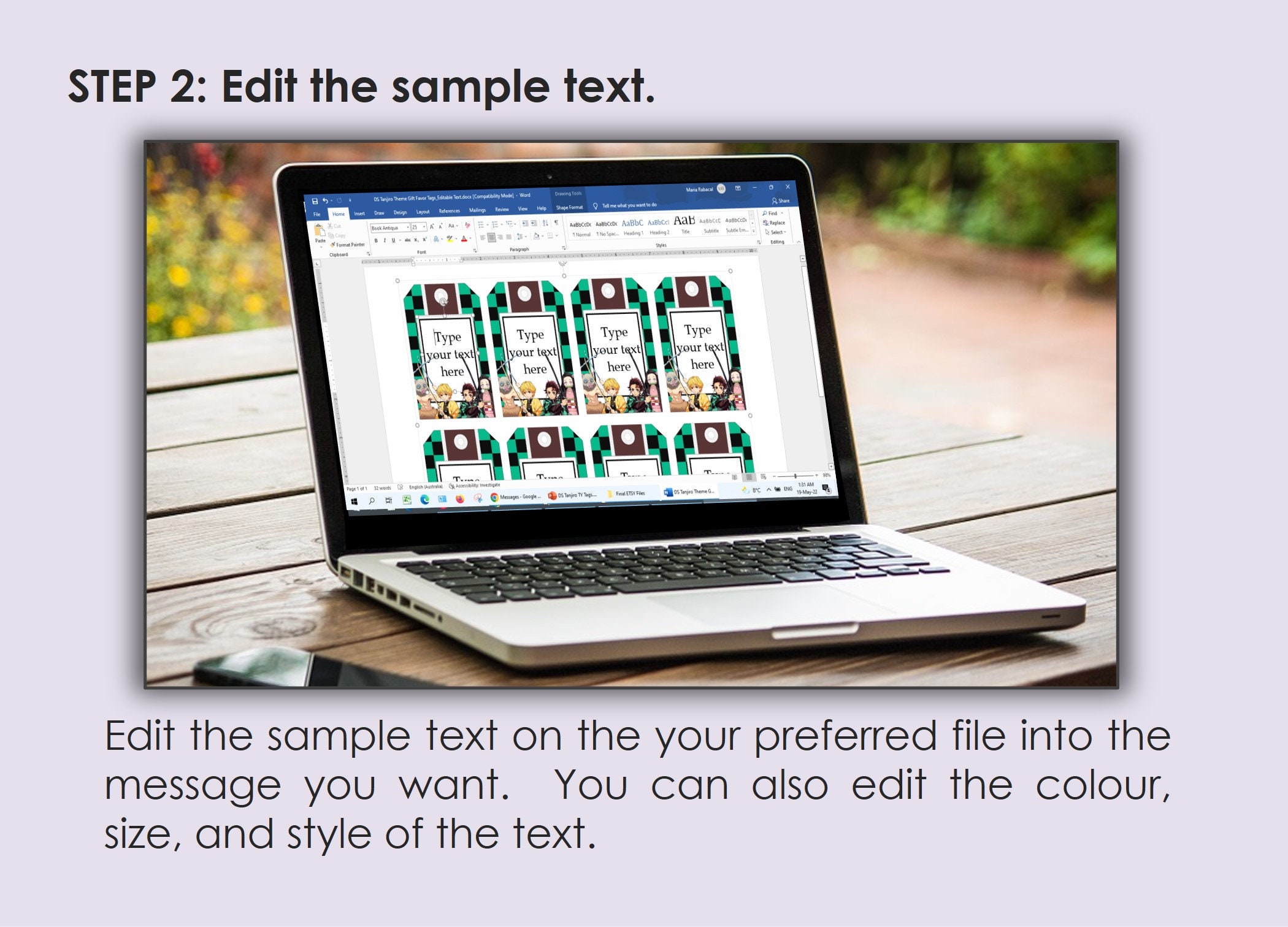 Japanese Anime Party Favor Tags / Japanese Manga Printable Gift Tags ...