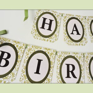 The Sound of Music Inspired / Printable Alphabet Banner / Green Damask ...