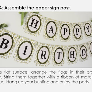 The Sound of Music Inspired / Printable Alphabet Banner / Green Damask ...