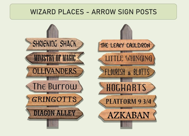 Printable Wooden Arrow Signs / Classroom Library Decor / PDF Digital ...