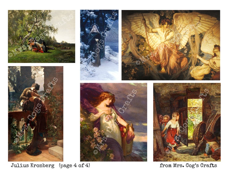 Julius Kronberg - Printable Images, Ephemera Classics, Digital Images ...