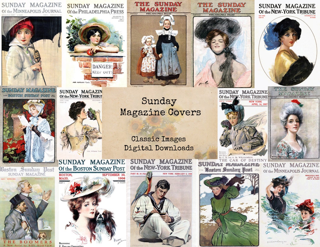 Sunday Magazine Covers - Printable Images, Ephemera, Vintage Art ...