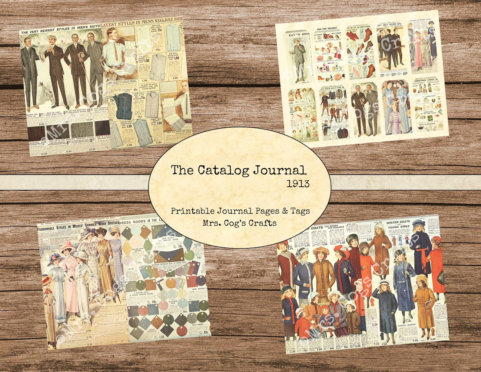 1913 Catalog Junk Journal Kit - Printable Journal, Vintage Images ...