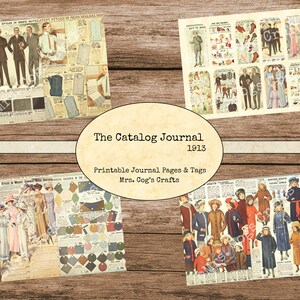 1913 Catalog Junk Journal Kit - Printable Journal, Vintage Images ...