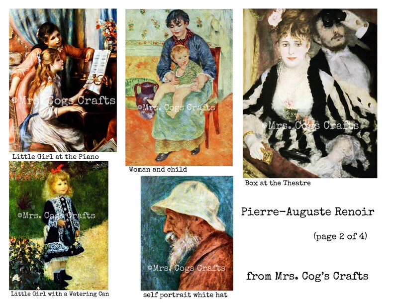 Pierre Auguste Renoir - Impressionist Art - Digital Ephemera Classics ...