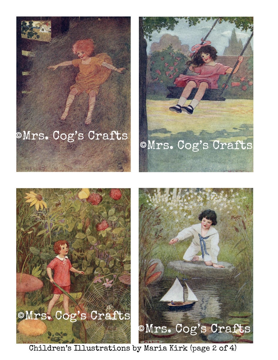 Children's Illustrations by Maria Kirk - Digital Ephemera Classics ...