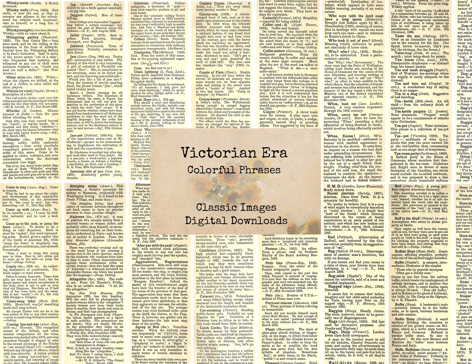 Victorian Era Colorful Phrases Journal Prompts Printable - Etsy