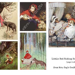 Little Red Riding Hood - Digital Ephemera Classics, Printable Images ...