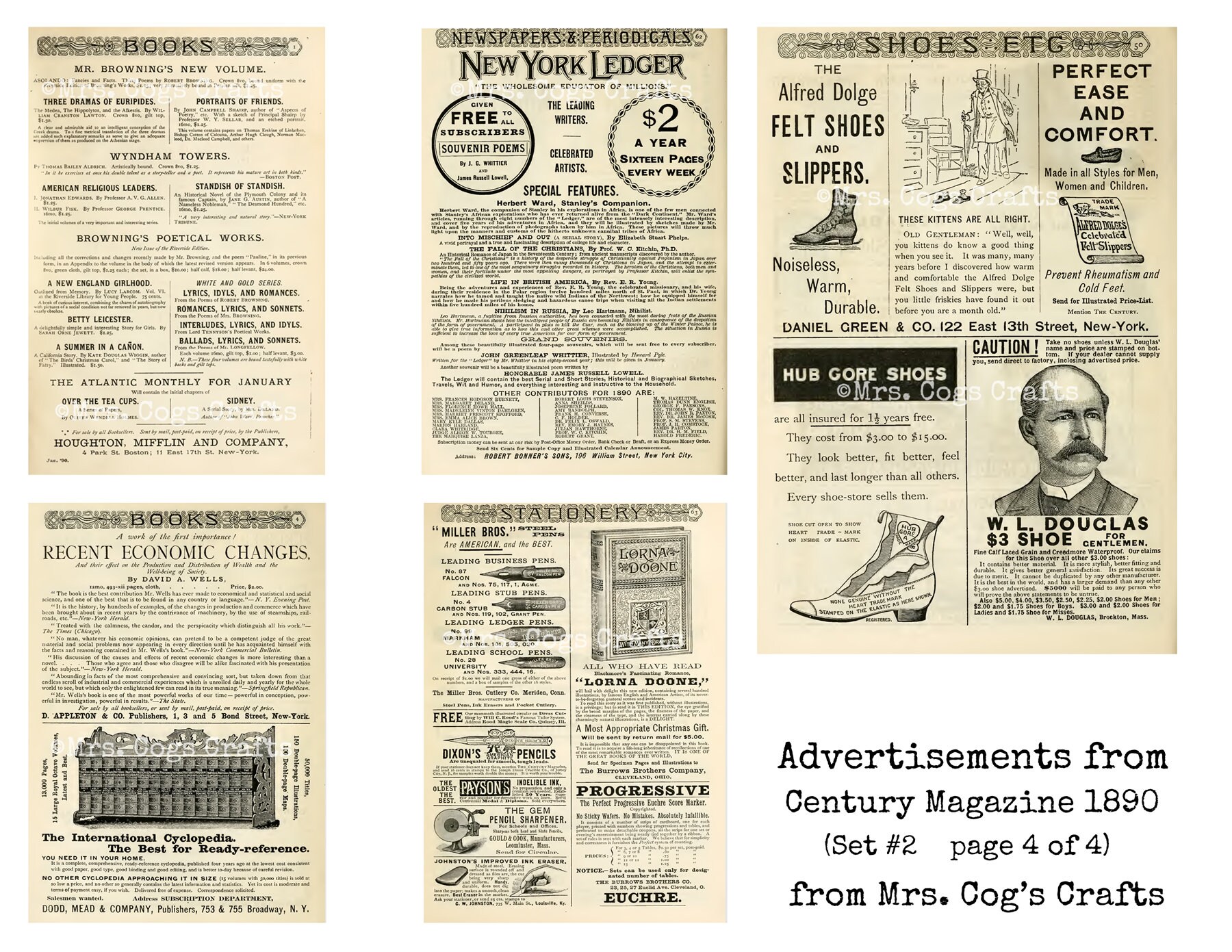 Century Magazine Ads 1890 Set 2 Digital Ephemera Classics | Etsy