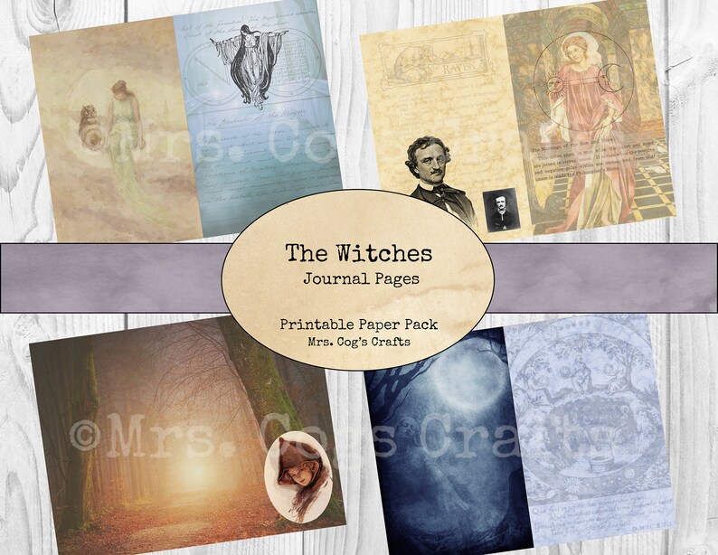 The Witches Printable Journal Pages Paper Pack Digital | Etsy