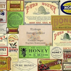Vintage Honey Labels - Canned Goods - Ephemera, Printable Images ...