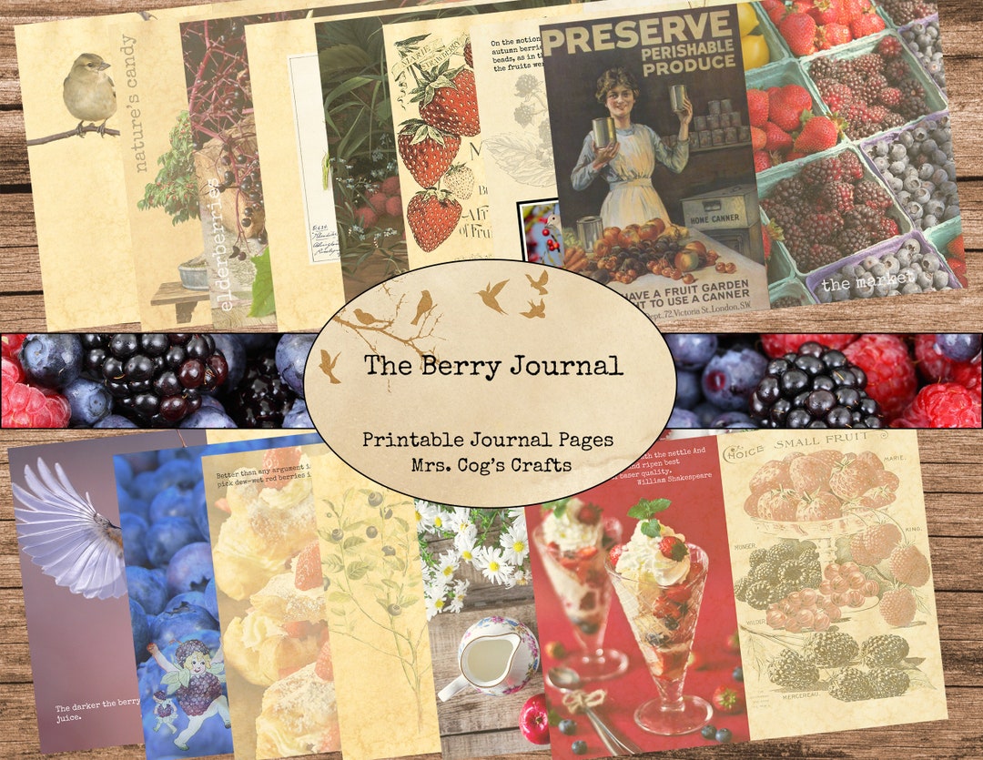 The Berry Junk Journal - Printable Journal Pages, Digital Journal ...