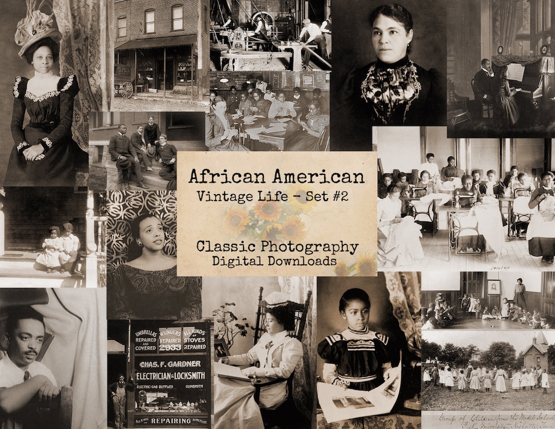 African American Vintage Life - Set #2 - Digital Ephemera, Printable ...