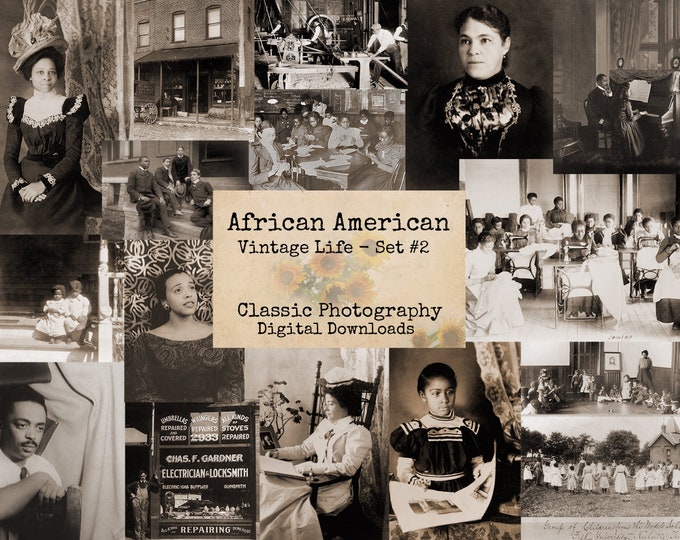 African American Vintage Life Set 2 Digital Ephemera - Etsy