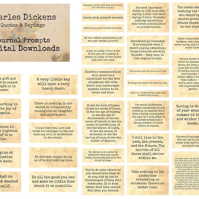 Dickens Quotes - Etsy
