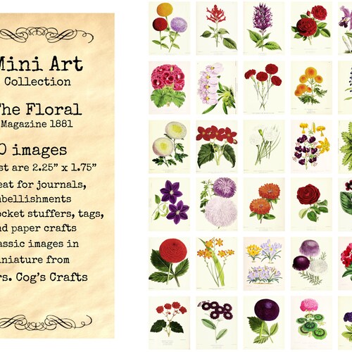 Mini Art Stitches Printable Images Digital Download - Etsy