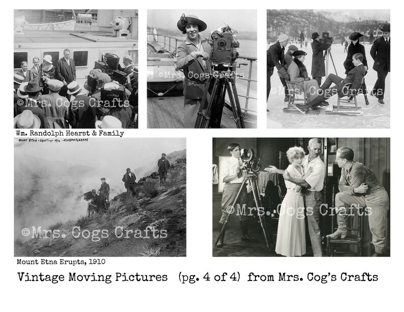 Vintage Moving Pictures - Digital Ephemera, Digital Images, Vintage ...