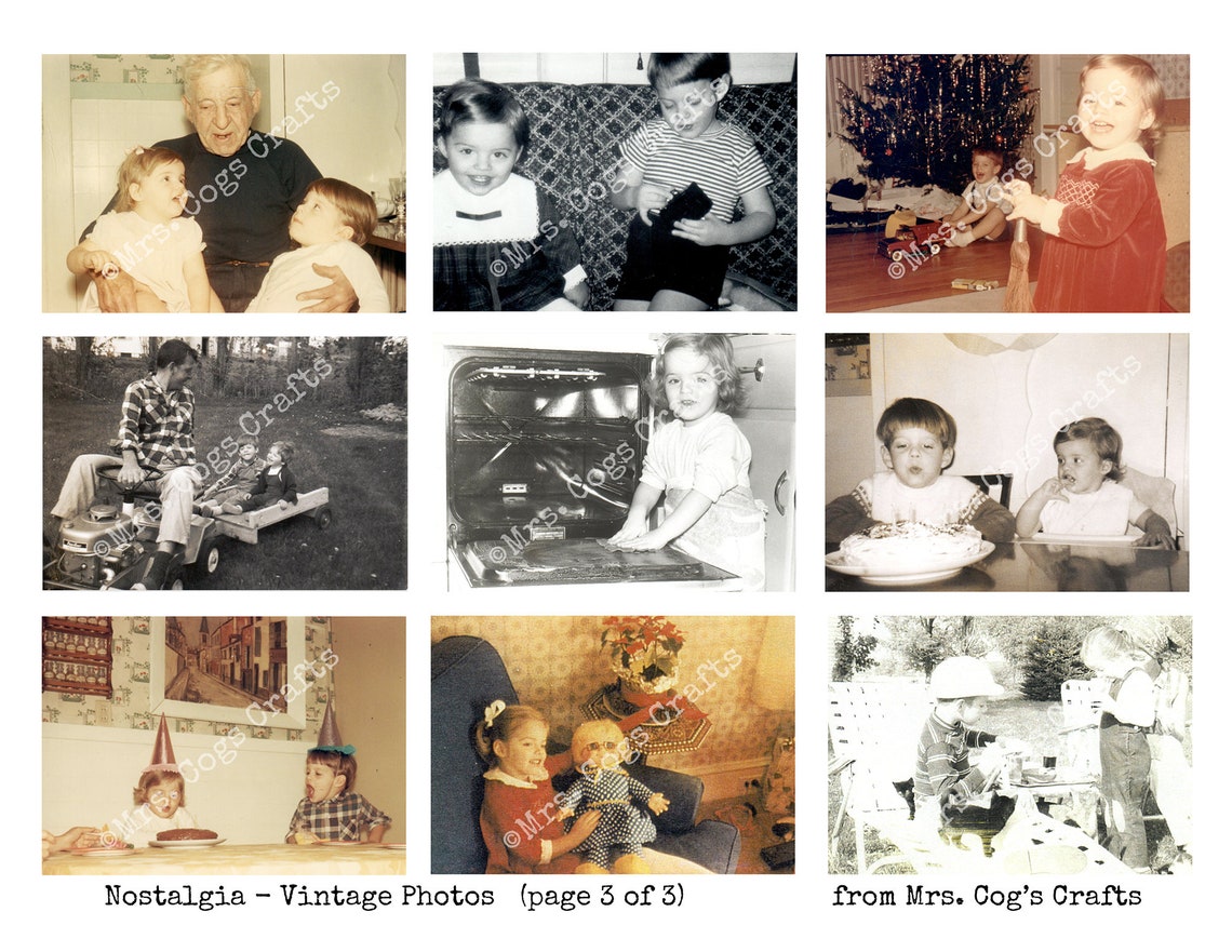 Nostalgia Vintage Photos From Childhood Printable Photos - Etsy