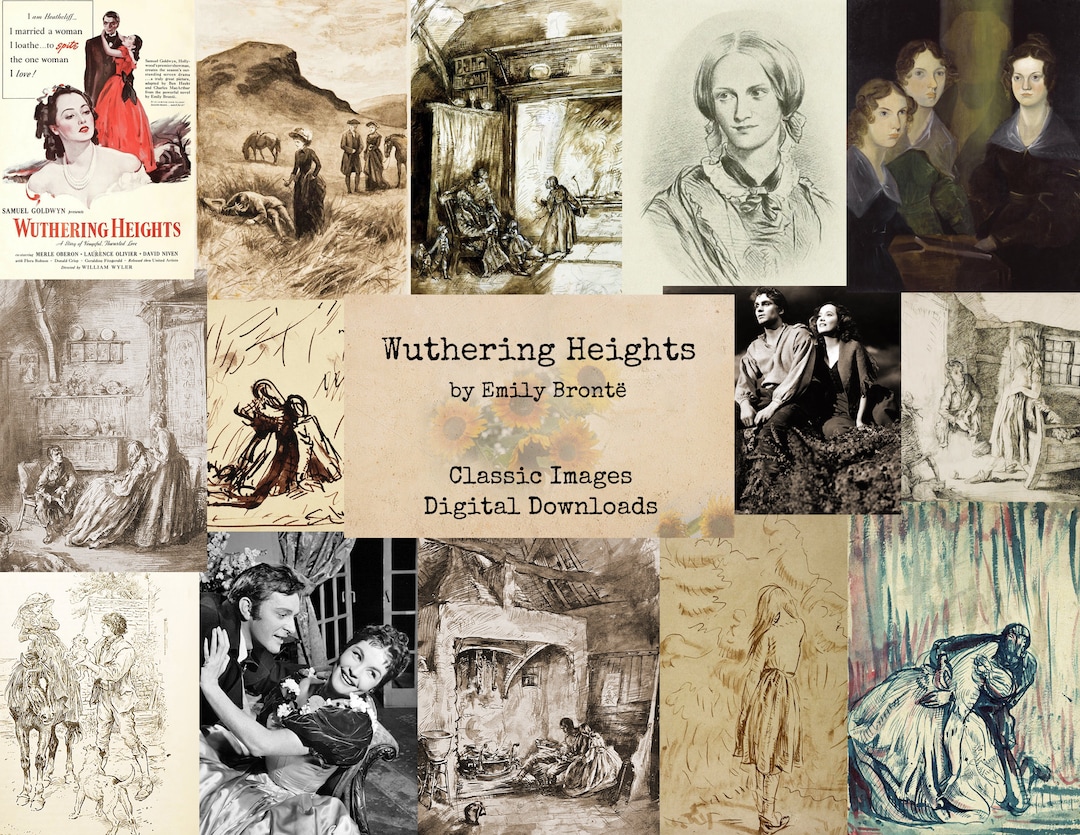 Wuthering Heights by Emily Brontë - Printable Images, Vintage Art ...