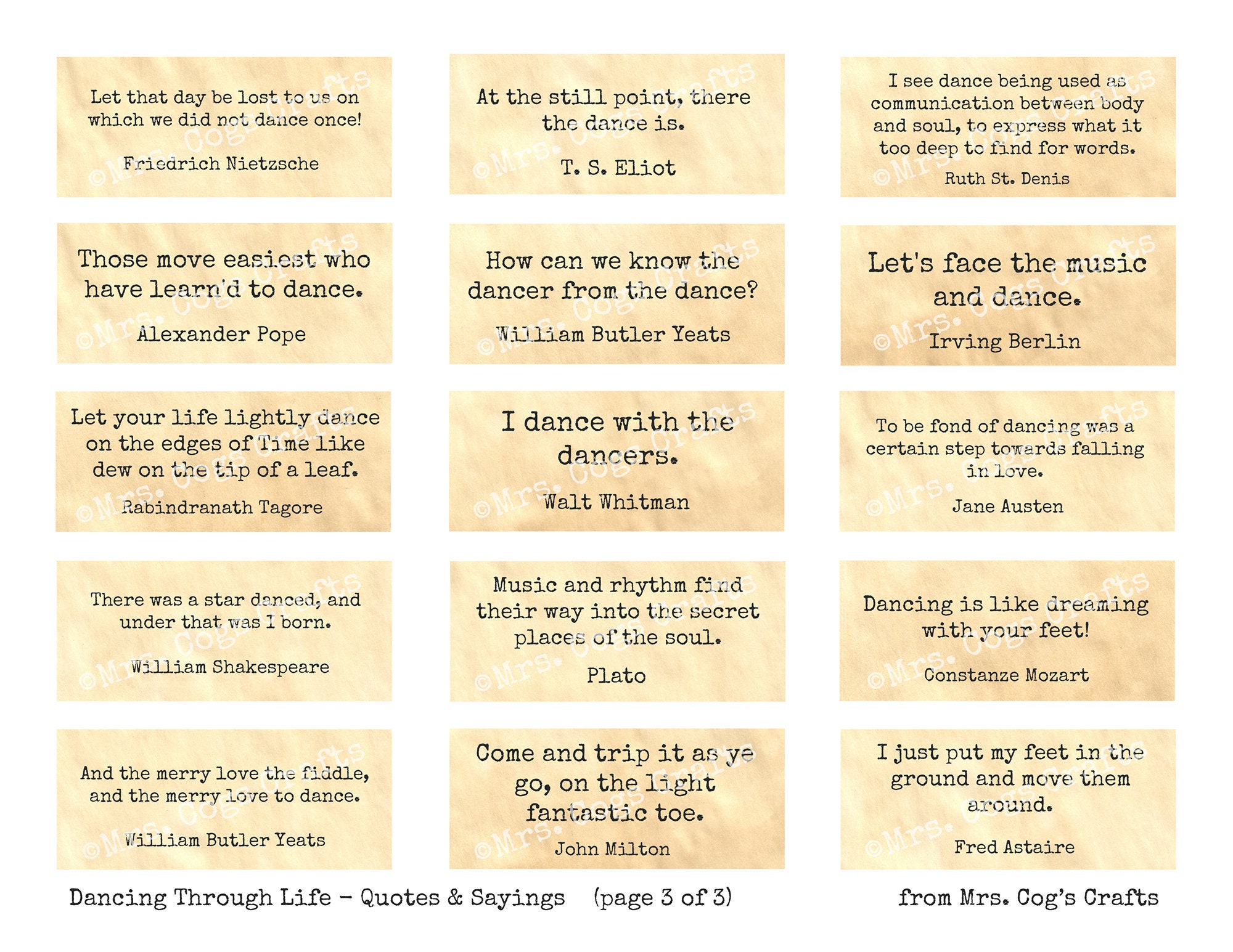 Dancing Through Life - Journal Prompts, Printable Words, Instant ...