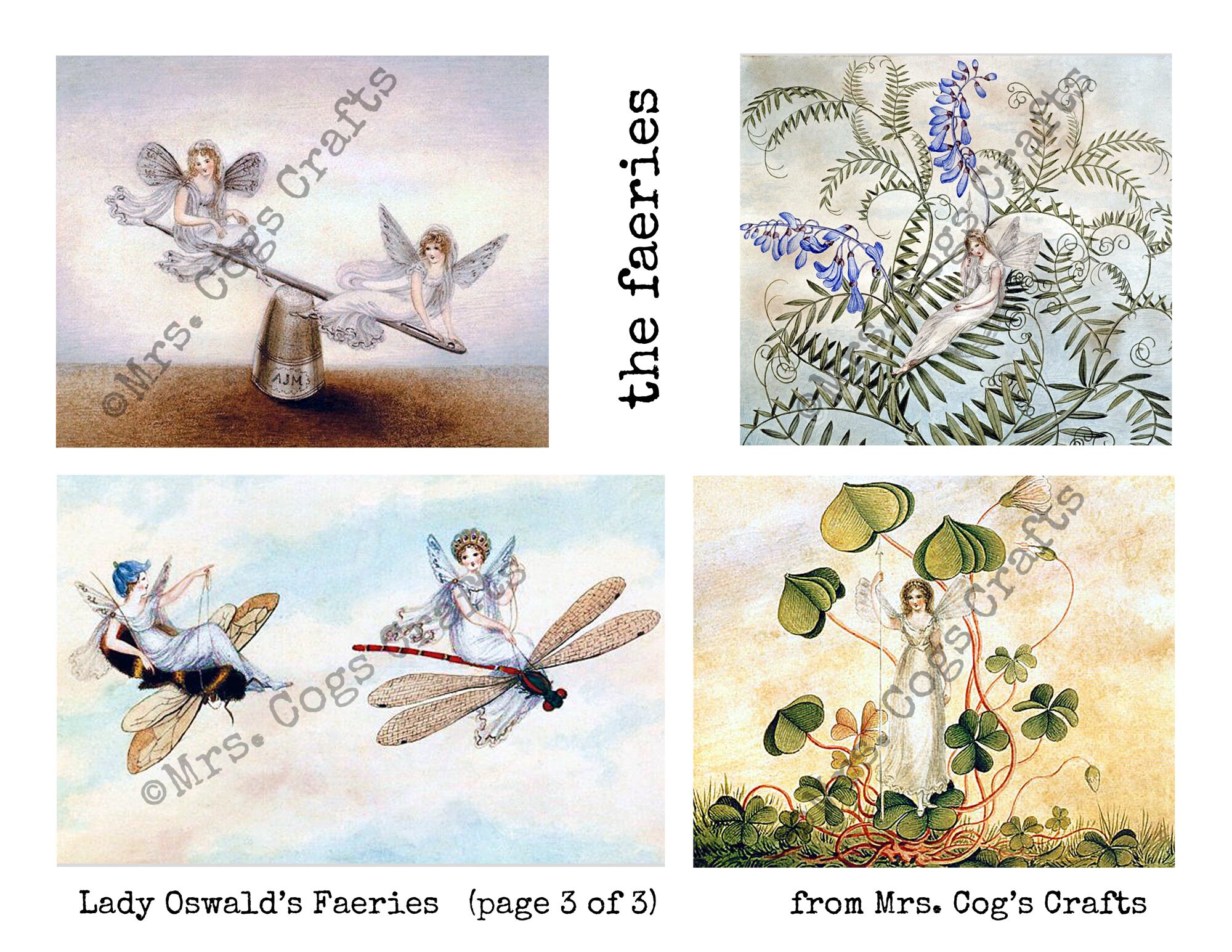 The Faeries by Lady Oswald - Printable Images, Vintage Art, Instant ...
