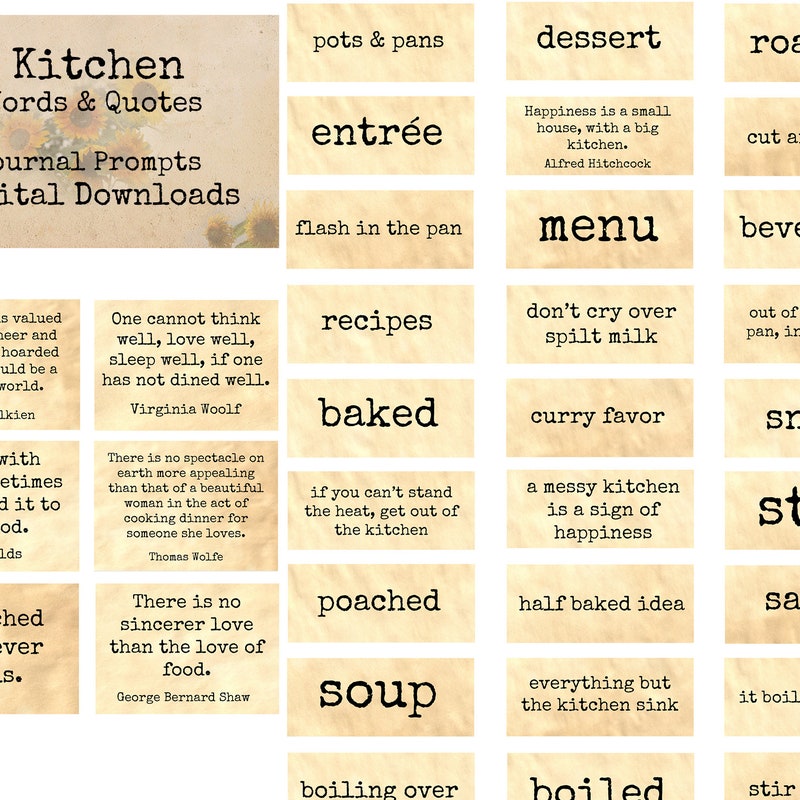 Kitchen Word Art - Etsy