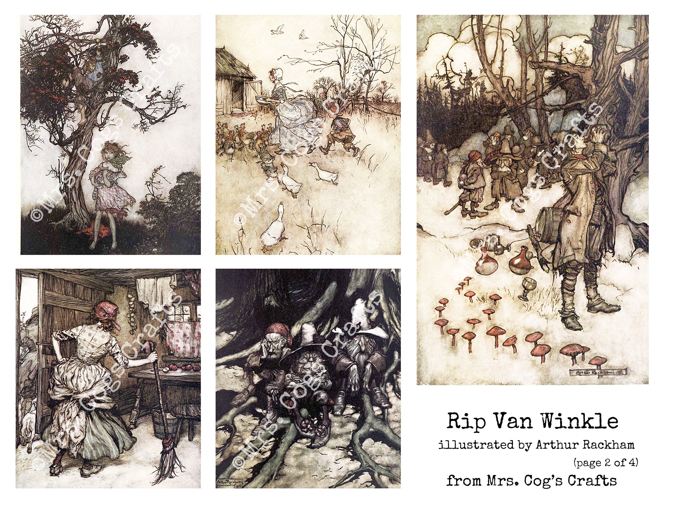 Rip Van Winkle by Rackham Digital Ephemera Classics - Etsy