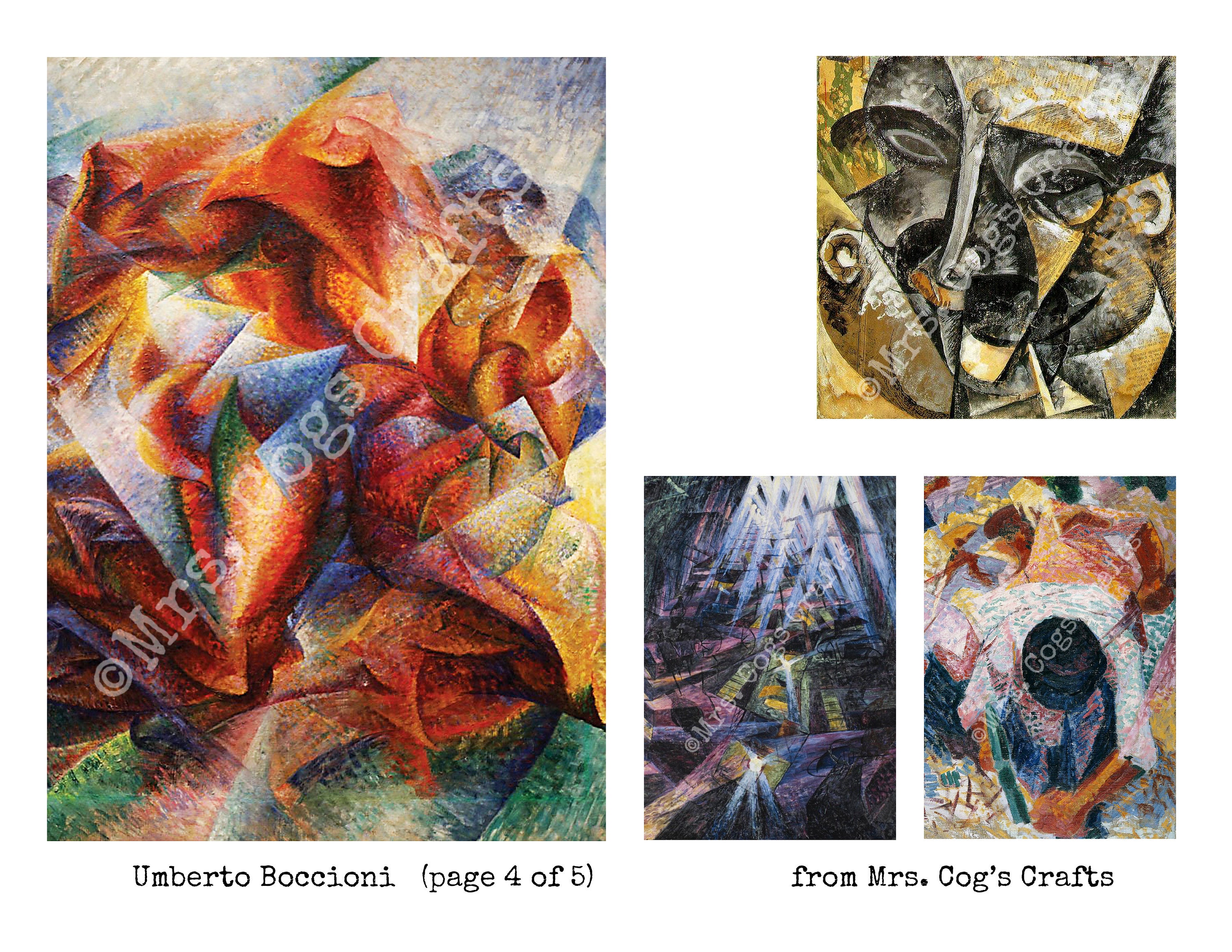 Umberto Boccioni - Futurist - Printable Images, Digital Ephemera ...