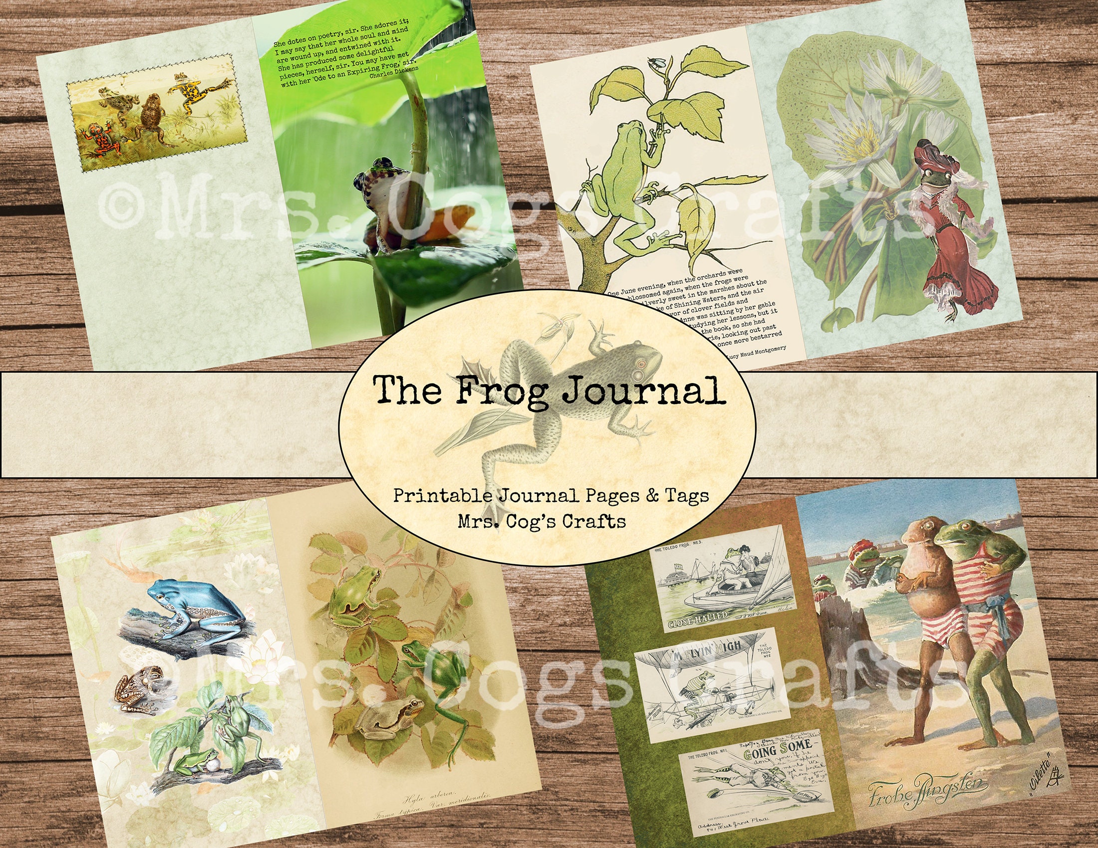 The Frog Journal - Junk Journal Kit, Printable Journal, Digital Journal ...