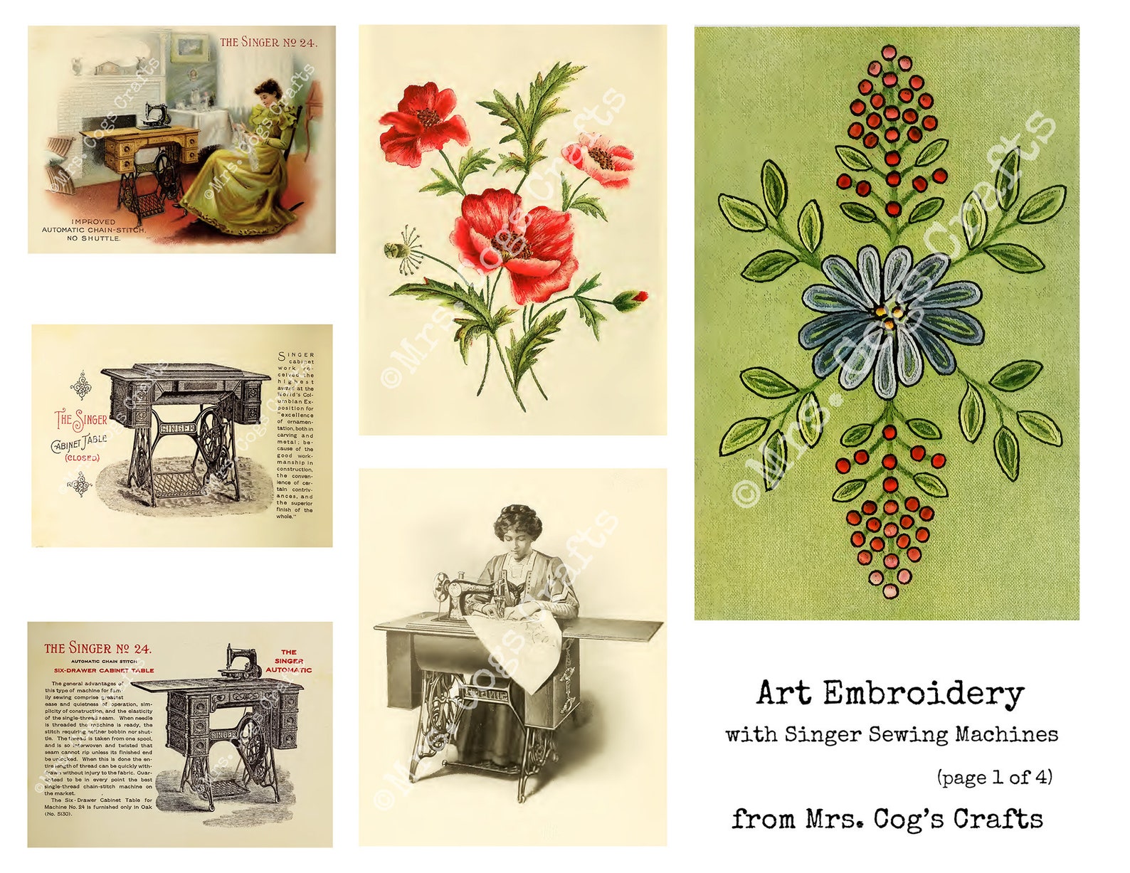 Art Embroidery With Singer Sewing Machines Printable - Etsy