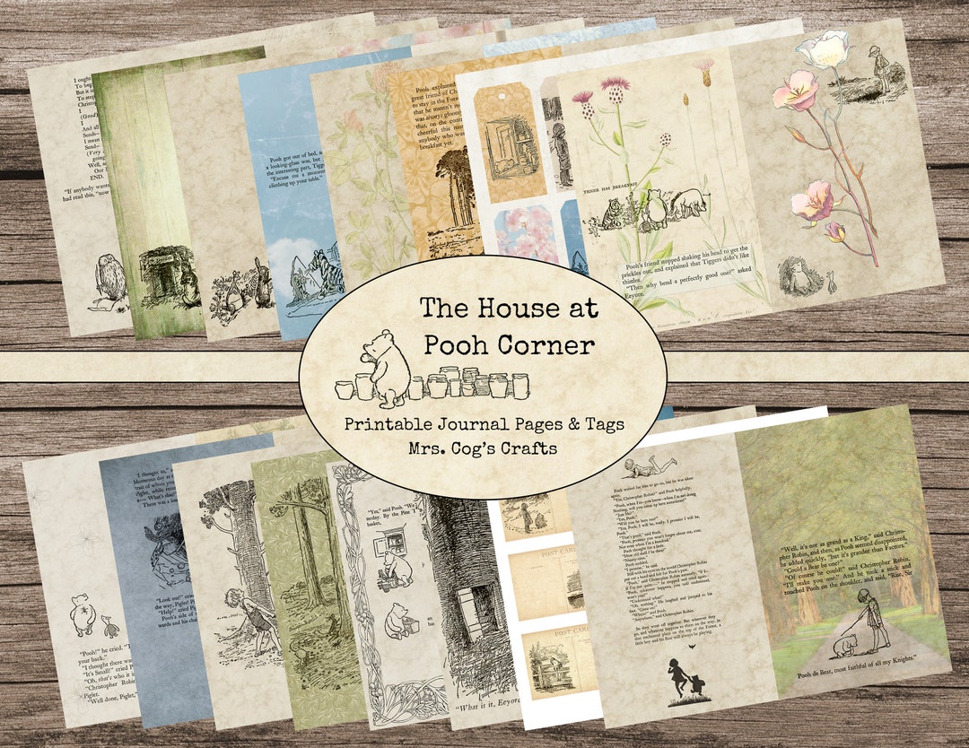 The House at Pooh Corner Journal Pages - Paper Pack, Printable Journal ...