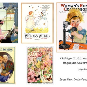 Vintage Children on Magazine Covers - Printable Images, Ephemera ...