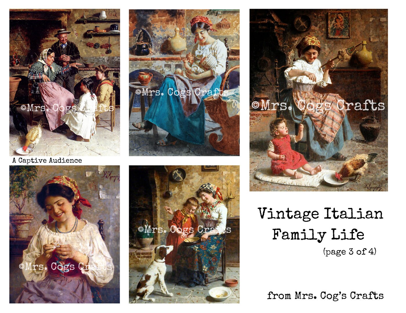 Vintage Italian Family Life Digital Ephemera Classics - Etsy