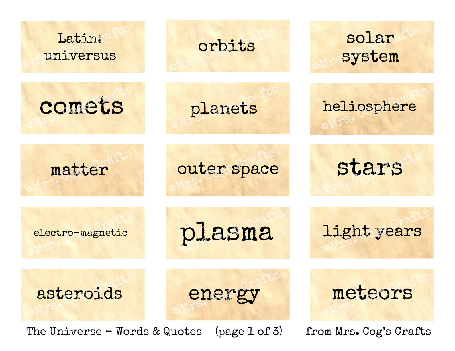 The Universe Words & Quotes Journal Prompts Printable | Etsy