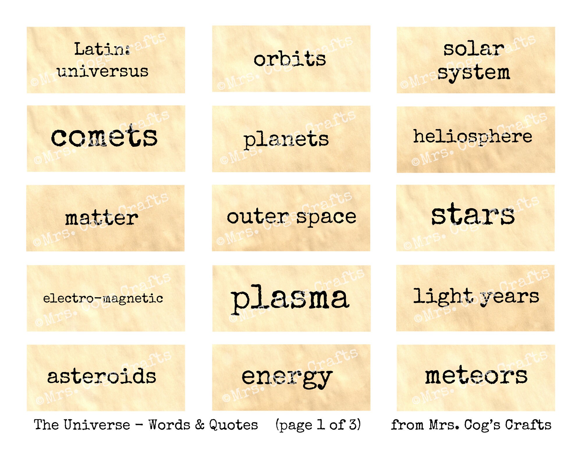 The Universe Words & Quotes Journal Prompts Printable - Etsy