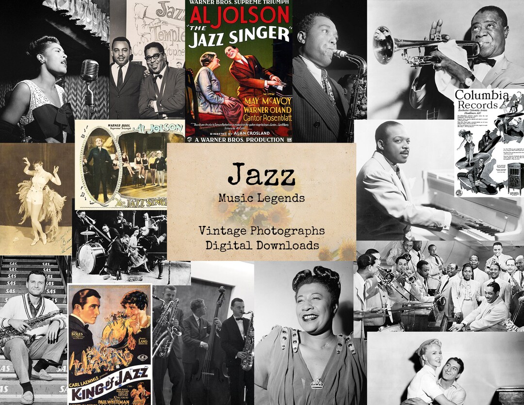 Jazz - Music Legends - Digital Ephemera, Printable Images, Vintage ...