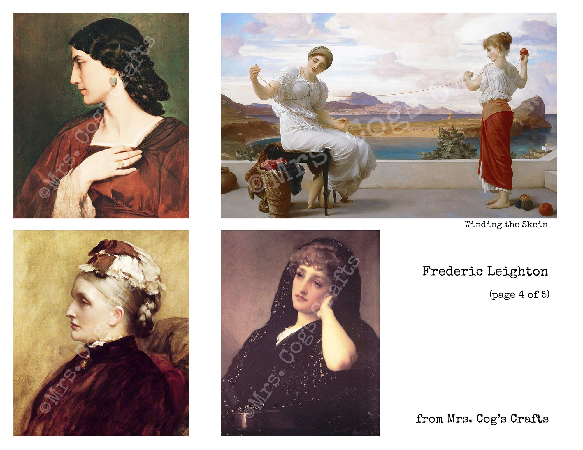 Frederic Leighton Digital Art Classics Printable Images - Etsy