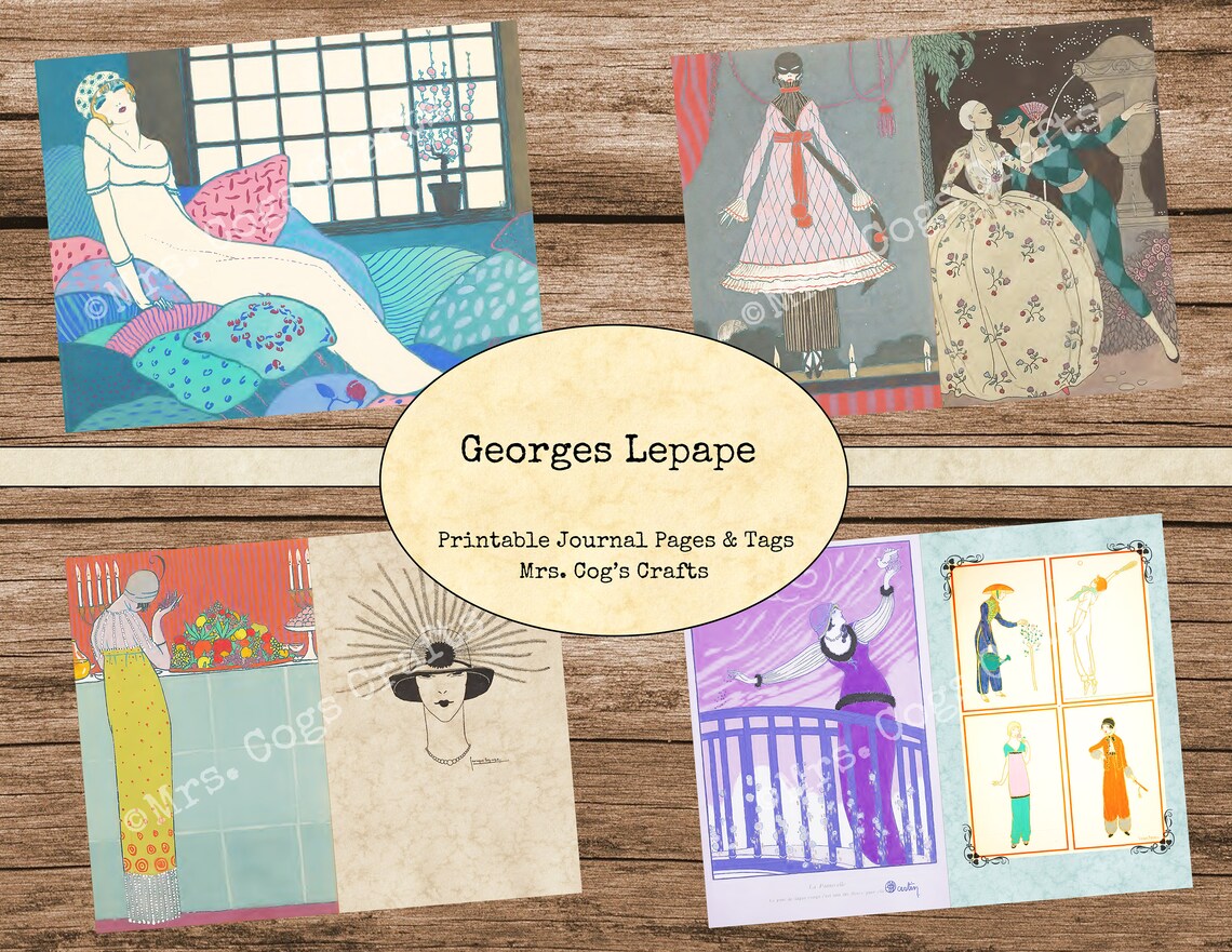 Georges Lepape Junk Journal Kit Printable Journal Vintage - Etsy