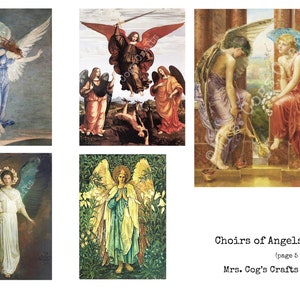 Choirs of Angels Printable Images, Digital Ephemera, Vintage Art ...